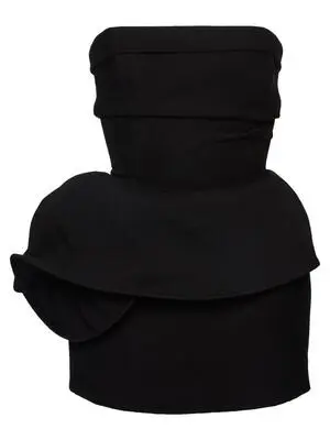 Magda Butrym Drape Mini Dress - Black