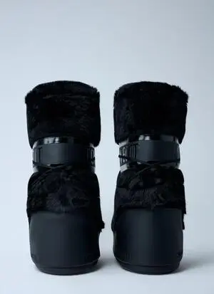 Moon Boot Mb Icon Faux-fur Boots - Black
