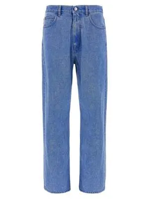 Marni Bleached Coated Denim Jeans - Blue