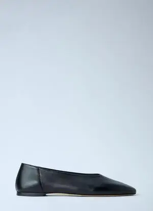 TOTEME Slip Nappa Ballerinas - Black