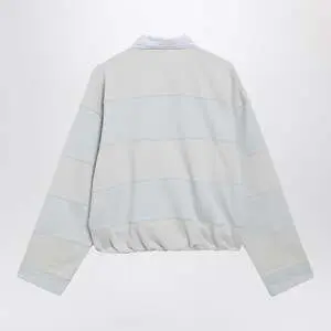 Acne Studios Light /gray Striped Polo Sweatshirt