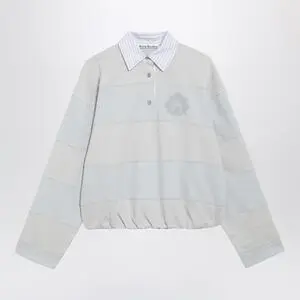 Acne Studios Striped Polo Sweatshirt - Blue