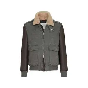 Brunello Cucinelli Bomber Jacket - Gray
