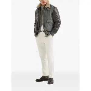Brunello Cucinelli Bomber Jacket - Gray
