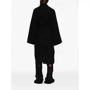 Rick Owens Oversized Virgin Wool Belted Coat