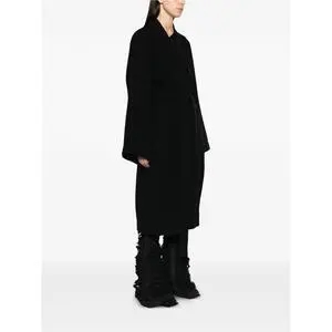 Rick Owens Oversized Virgin Wool Belted Coat