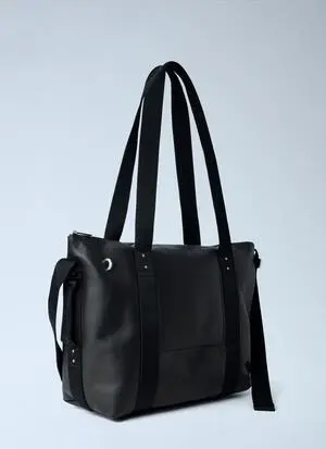 Rick Owens Structured Leather Tote Bag