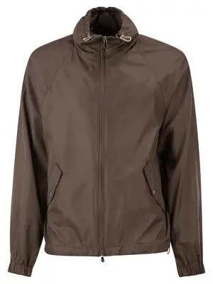 Brunello Cucinelli Unlined Jacket In Membrane Silk - Multicolor