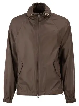 Brunello Cucinelli Unlined Jacket In Membrane Silk - Multicolor