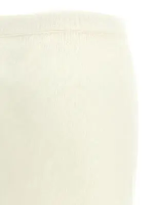 Alessandra Rich Carded Mohair Midi Skirt - White