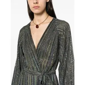 Missoni Vertical Stripe V-neck Cardigan - Blue