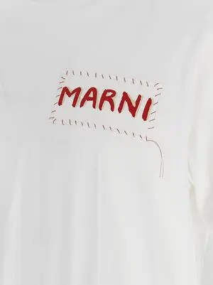 Marni Logo Patch T-shirt - White