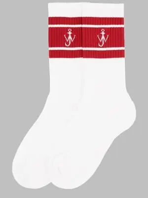 JW Anderson Logo Socks - White