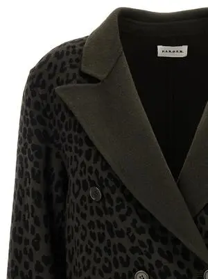 P.a.r.o.s.h Animal Print Double-breasted Blazer