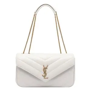Saint Laurent Loulou Shoulder Bag - White