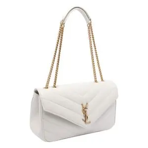 Saint Laurent Loulou Shoulder Bag - White