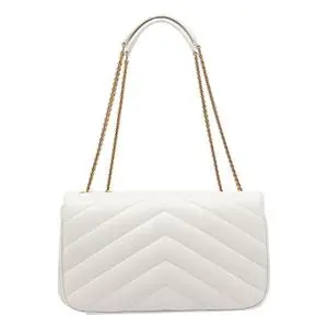 Saint Laurent Loulou Shoulder Bag - White
