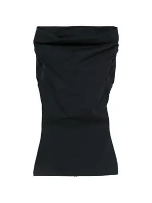 Issey Miyake Sculptural Cowl Neck Sleeveless Top - Multicolor