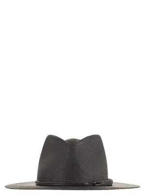 Brunello Cucinelli Straw Fedora With Precious Leather Band - Brown