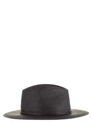 Brunello Cucinelli Straw Fedora With Precious Leather Band