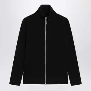 MAISON MARGIELA Zip-up Knit Cardigan In Cotton And Wool - Black