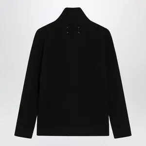 MAISON MARGIELA Cotton And Wool Zip-up Knit Cardigan - Black