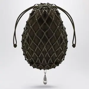Savette Macrame Pouch In Calf Leather - Brown