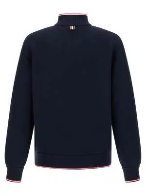 Thom Browne Rwb Piping Sweatshirt - Blue