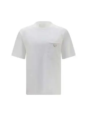 Prada Pocket T-shirt With Logo - White