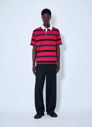 Prada Short-sleeved Cotton Polo Shirt - Red
