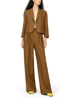 Dries Van Noten Tailored Belted Wide Leg Trousers