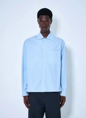 JIL SANDER Button-down Cotton Shirt - Blue