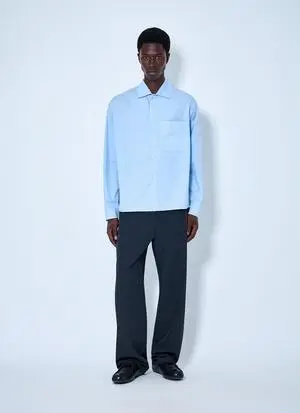 JIL SANDER Button-down Cotton Shirt - Blue