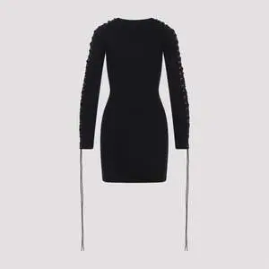 Balenciaga Lace-up Mini Dress