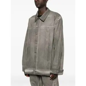 Rick Owens Grey Jackets Denim Jackets