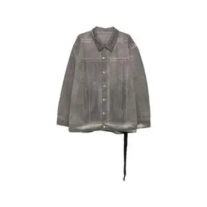 Rick Owens Faded Denim Jacket - Gray