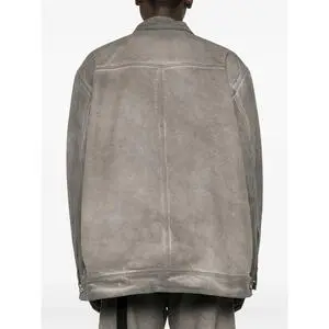 Rick Owens Faded Denim Jacket - Gray