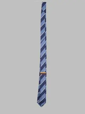 Paul Smith Silk Striped Tie - Blue