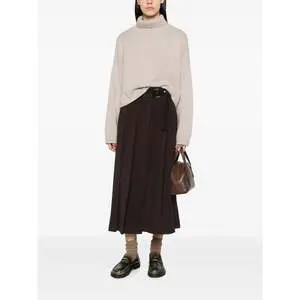 LISA YANG Cashmere Roll Neck Knit Jumper - Cream