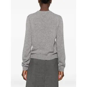Prada Cashmere Crystal-embellished Pullover - Gray