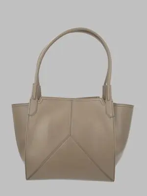 Victoria Beckham Calf Leather Tote Bag - Cream