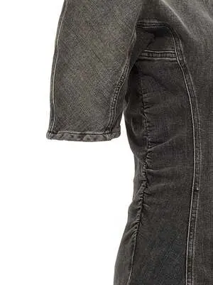 GANNI Tint Edge Denim Dress - Black
