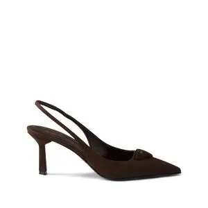 Prada Suede Slingback Pumps - Brown