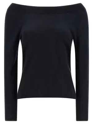 Max Mara Cashmere Boat Neck Pullover - Blue