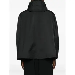 Balenciaga Logo Print Hooded Jacket