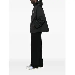 Balenciaga Logo Print Hooded Jacket