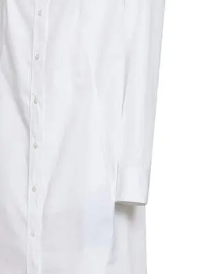 Balenciaga Poplin Draped Back Shirt Dress - Multicolor