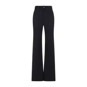 Balenciaga Straight Wool Pants - Black