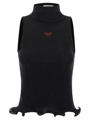 Fendi Ruffled Top - Black