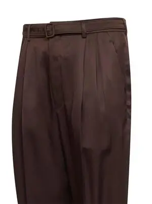 Saint Laurent Duchesse Silk Satin Slim-fit Trousers - Multicolor